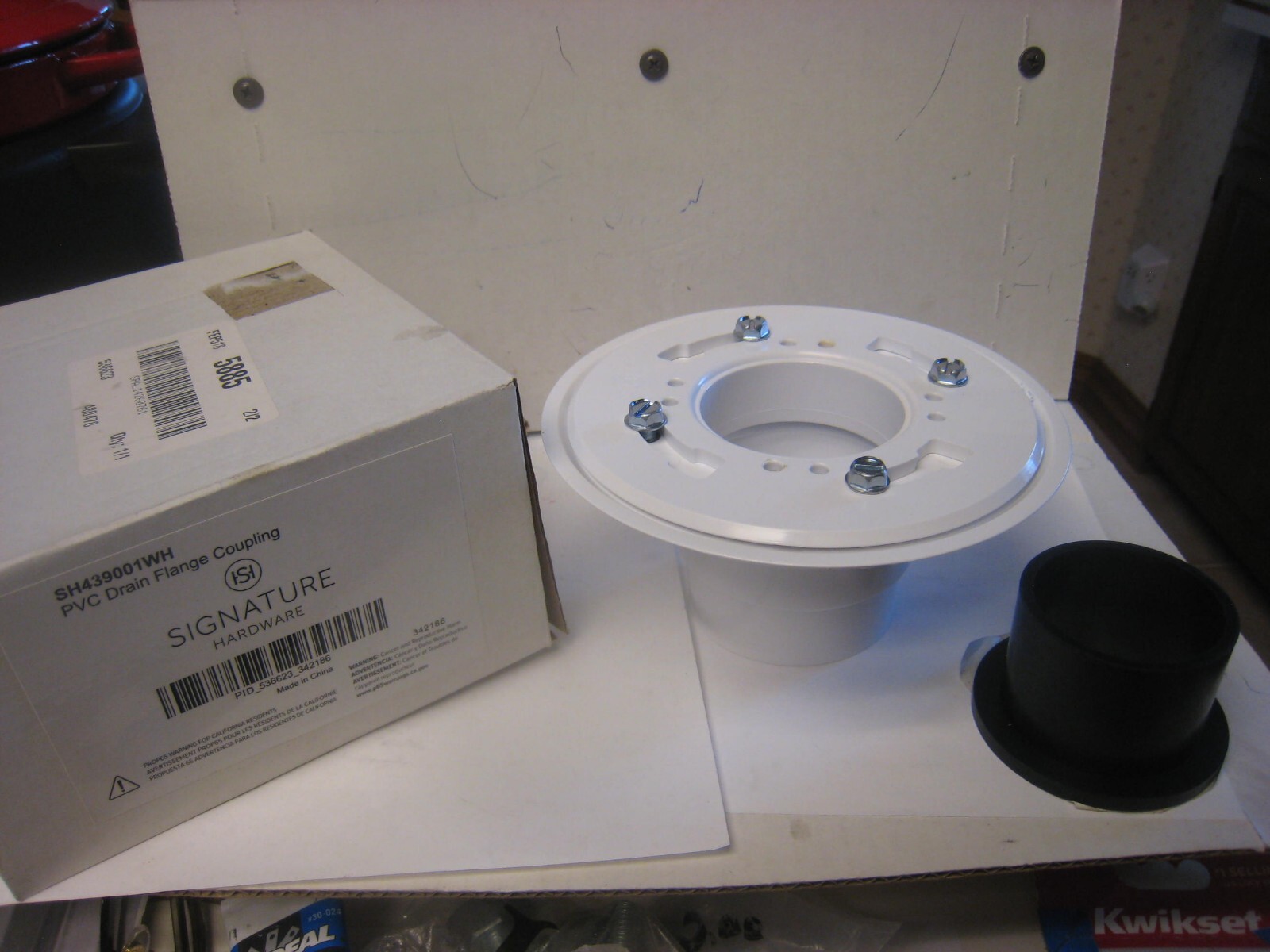 PVC Drain Flange Coupling for Tile Floor Signature Hardware 39922 ...