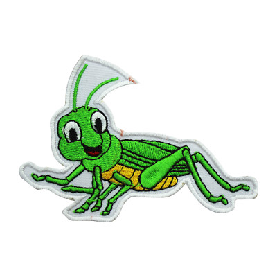 Grasshopper Patch , Kids patch, Cute Cartoon patch Embroidered Iron on ...