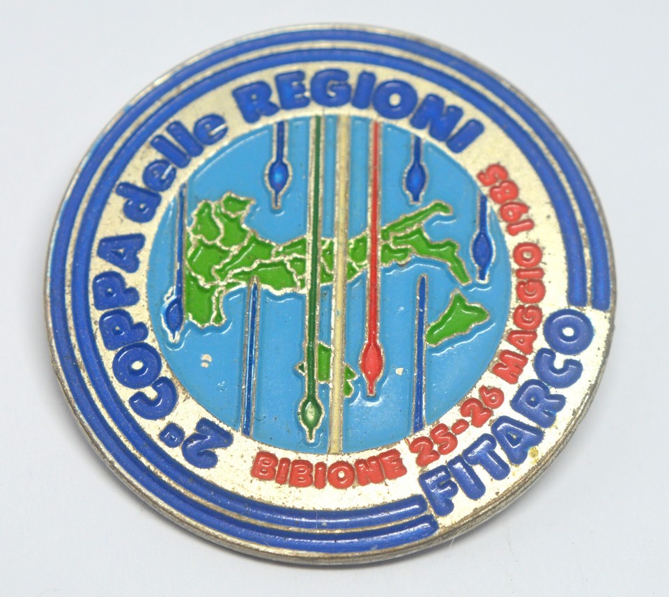 ITALY 2 COPPA DELLE REGIONI FITARCO - BIBIONE 1985 PIN BADGE | eBay