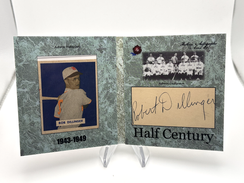 BOB DILLINGER 2020 HISTORIC AUTOGRAPHS HALF CENTURY CUT AUTO 1949 ...