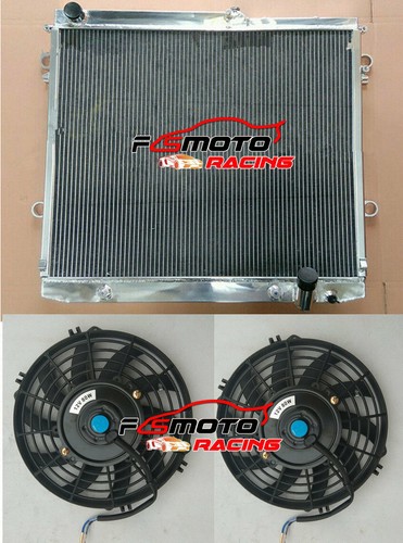 Aluminum Radiator+Fans For Toyota Landcruiser VDJ200 200 Series 4.5TD ...