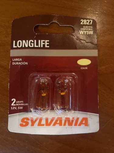 Sylvania 2827 amber long life light bulbs 2 pack new In Package | eBay