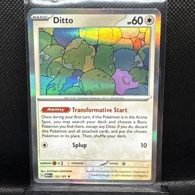 Ditto 132/165 Holo Scarlet & Violet 151 - Pokemon TCG [English] Free ...