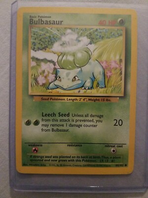 NEAR MINT *RARE* 1995 Pokemon Card Bulbasaur 40GP 44/102 | eBay