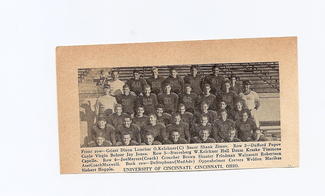 Cincinnati University Bearcats & Toledo Rockets 1939 Football Team ...