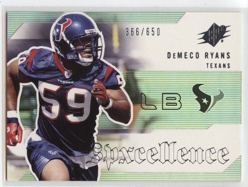 2006 SPx Spxcellence DeMeco Ryans RC SP # 366/650 Alabama Texans | eBay UK