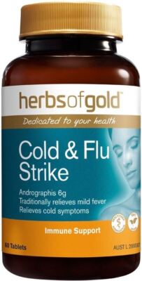 Cold & Flu Strike 60 Tabs Herbs of Gold | eBay