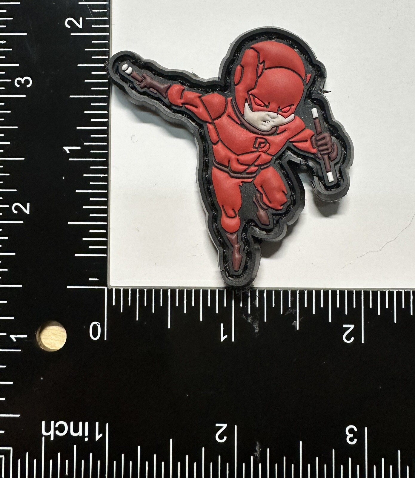 Daredevil marvel pvc rubber morale ranger eye patch Edc | eBay