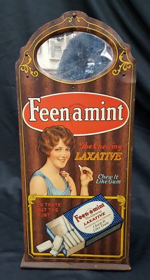 Rare Vintage Feen-a-Mint Laxative Gum Store Product Display With Mirror ...