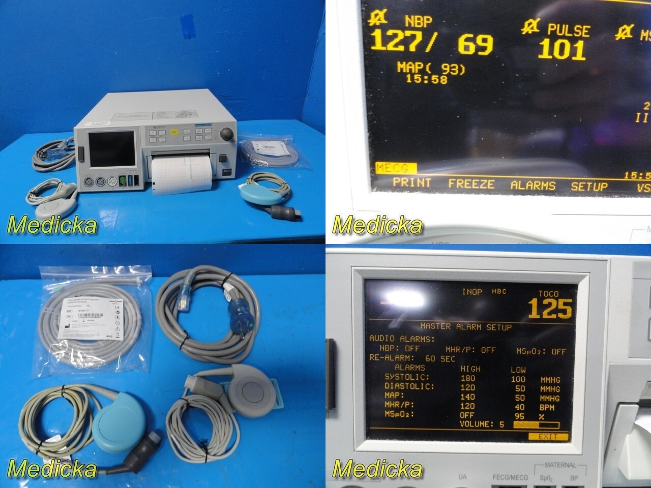 GE Corometrics 120 Series Fetal Maternal Patient Monitor 0129 for sale ...