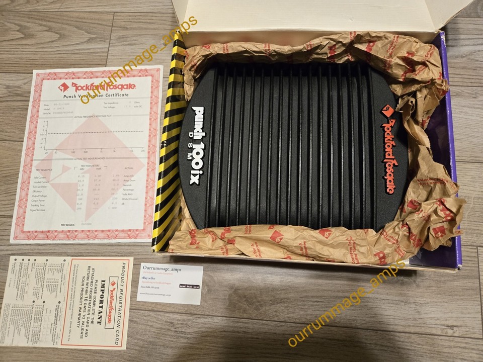 Rockford Fosgate PUNCH 100ix DSM Car Audio Amplifier 🇺🇸 OLD SCHOOL | eBay