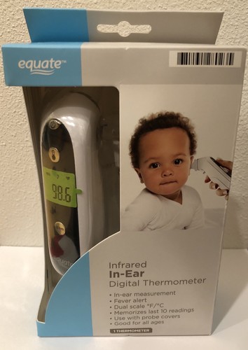 Equate Infrared In Ear Digital Thermometer Dual Scale (F/C) All Ages ...
