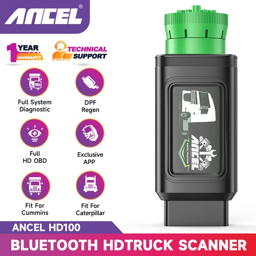 ANCEL HD100 Bluetooth Diesel Heavy Duty Truck Scanner DPF Regen Fit for Cummins | eBay