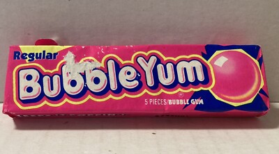 Vintage 1993 BUBBLE YUM REGULAR ORIGINAL Bubble Gum 5 Piece--NOS-Sealed ...