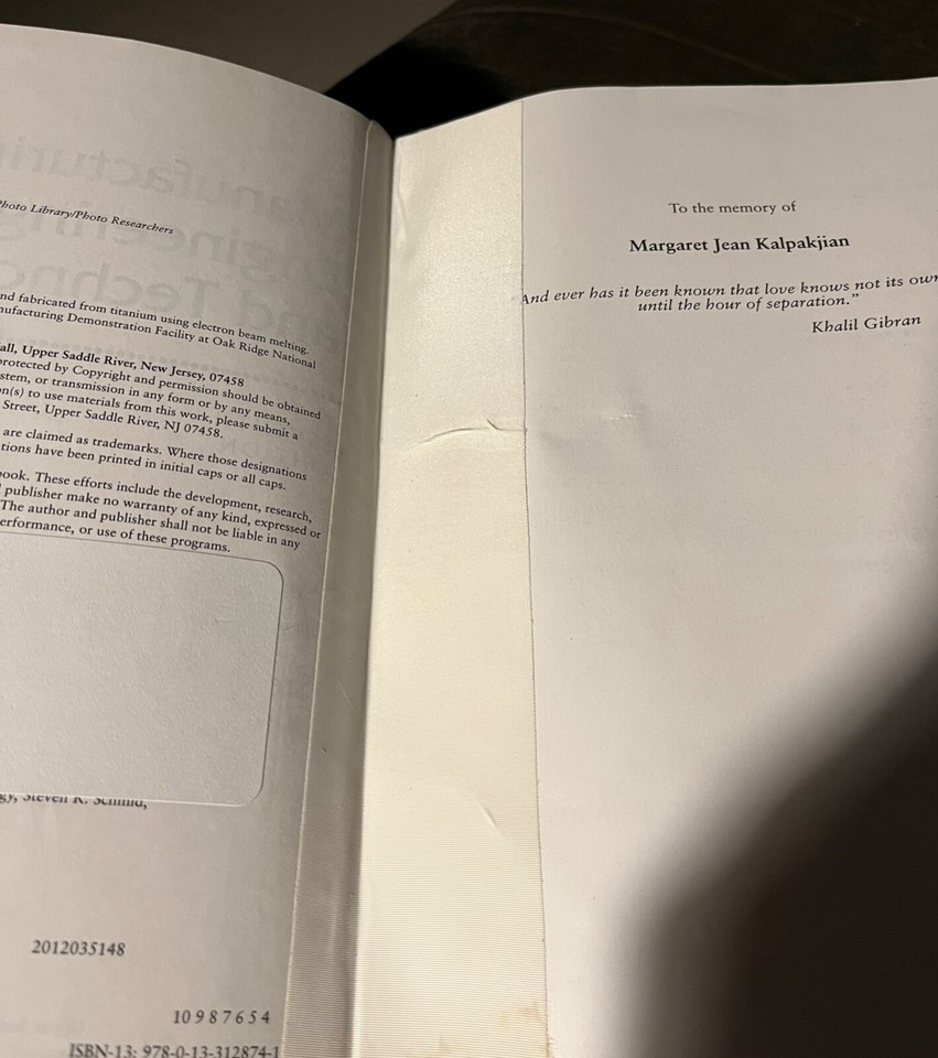 Manufacturing Engineering & Technology, 7th edition. Kalpakjian and ...