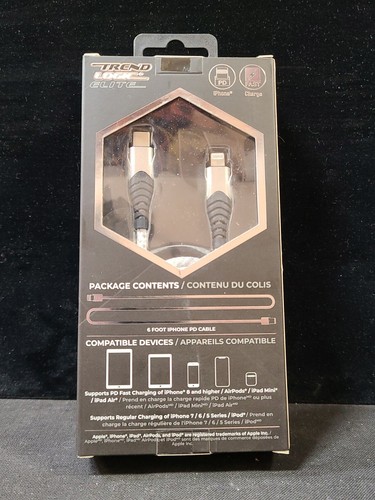 Trend Logic Elite 6ft Fabric PD Cable Compatible With IPhone and iPad ...