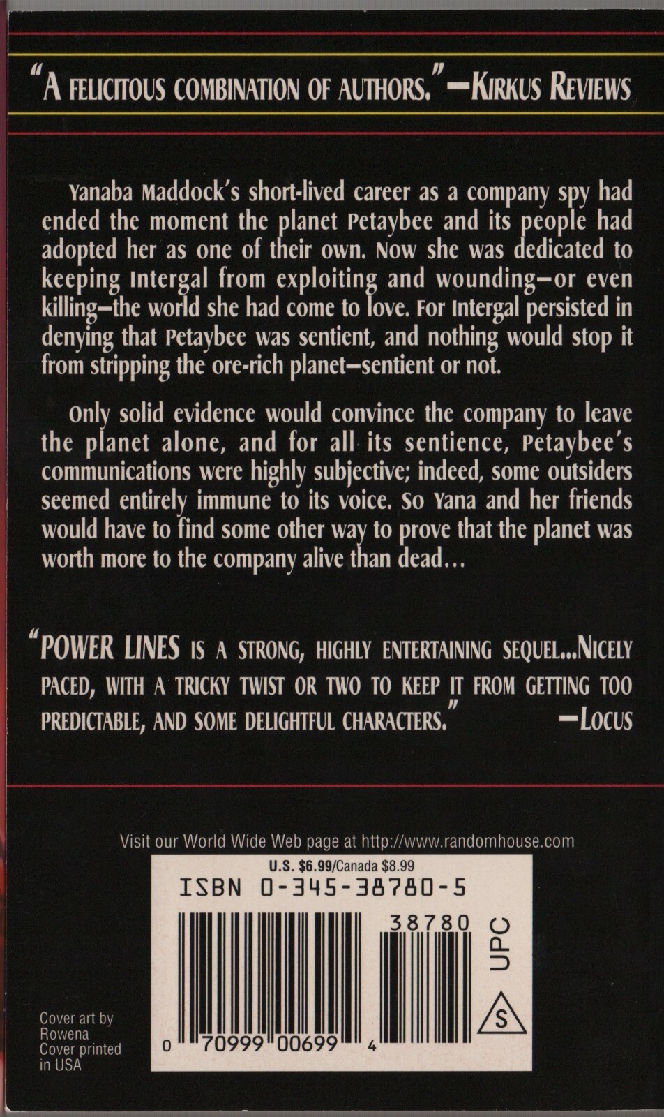 Power Lines by Elizabeth Ann Scarborough and Anne McCaffrey (1995, Mass ...