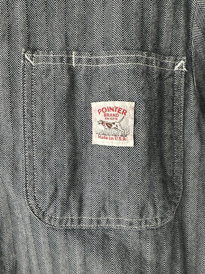 Pointer Brand LC KIng Herringbone Twill chore Mens Large Made In USA | eBay