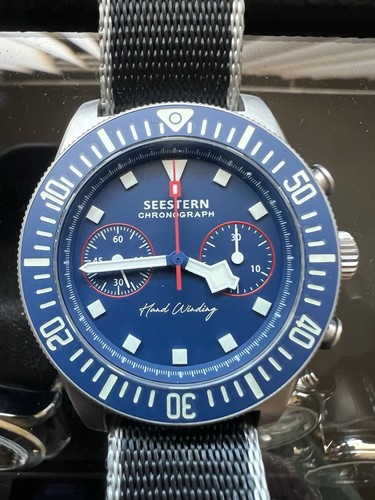 Seestern S445 Manual Wind Chronograph. 40mm. Fixed 20mm Lugs, Great ...