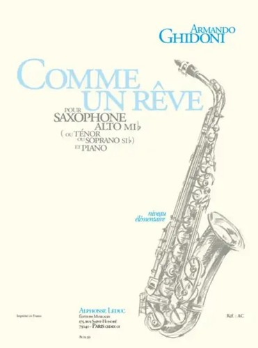 Comme Un Reve A | Ghidoni | Buch | Alphonse Leduc | EAN 9790046293535 ...