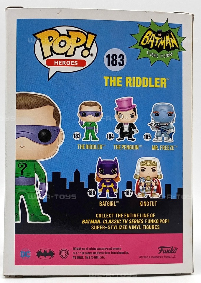 Funko Pop! Vinyl Figure DC Comics Heroes The Riddler Batman Classic TV ...