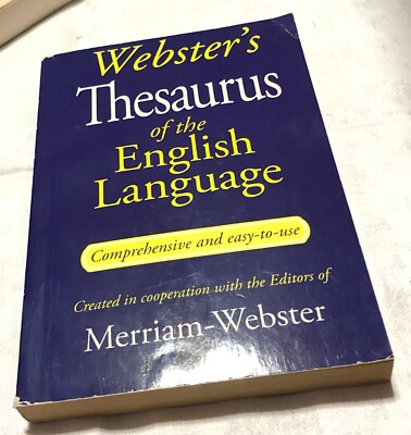 Paper Back Book - Webster's Thesaurus of the English Language, by ...