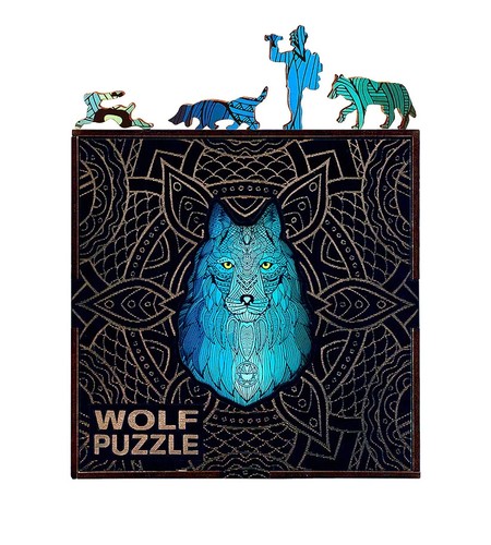 Wolf 70 Piece Wooden Jigsaw Puzzle Geek Toys New | eBay