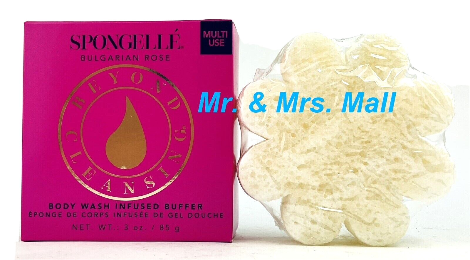 Spongelle Bulgarian Rose Cleansing Body Wash Infused Multi-Use Buffer ...