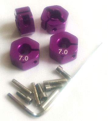 RC 1/10 Car 12mm hex 7mm Alloy Locking Lock Wheel Rim Adapter Adaptor ...