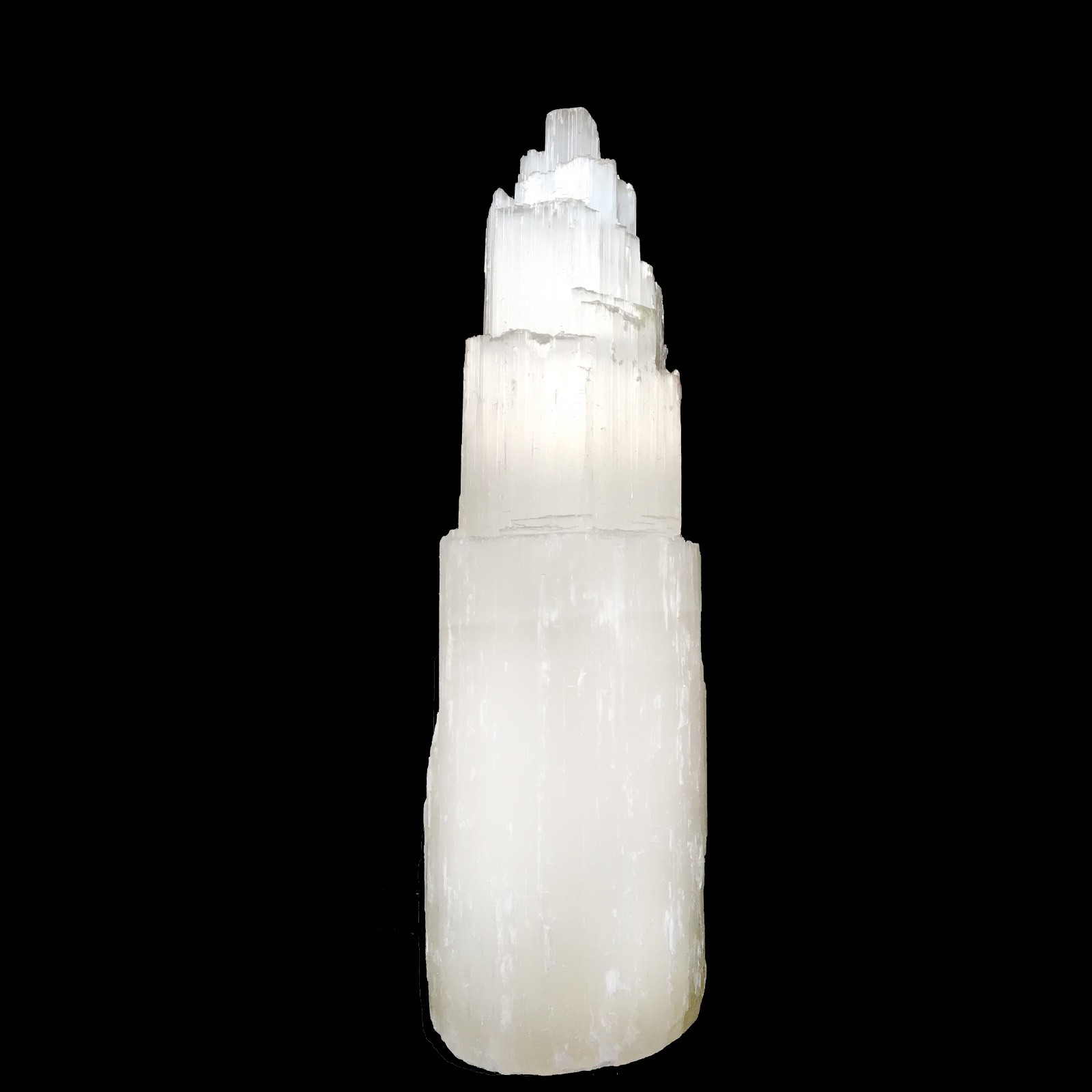 XL Selenite Tower Lamp " White Natural Crystal Light 16" Extra Large ...
