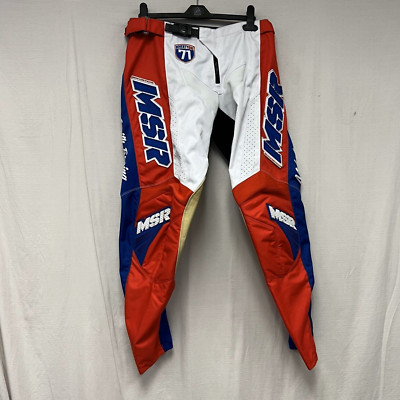 MSR Legend Seventy One 71 Off-Road MX Motocross Pants White/Red Men's ...