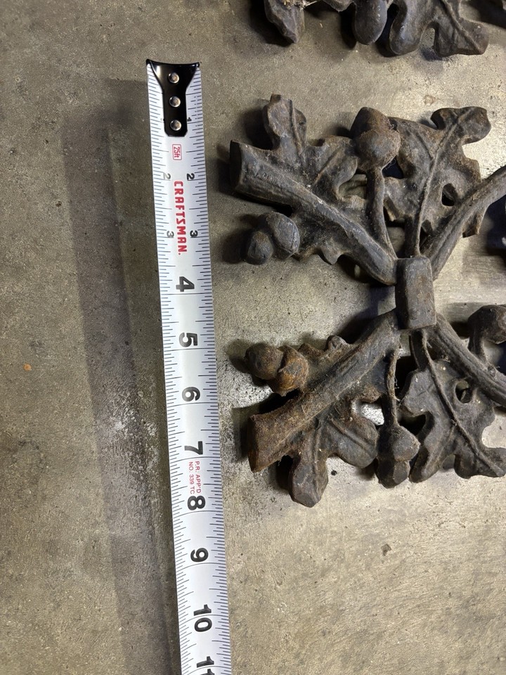 Vintage Cast Iron Oak Leaf Acorn 17” Architectural Pieces Porch Rail ...