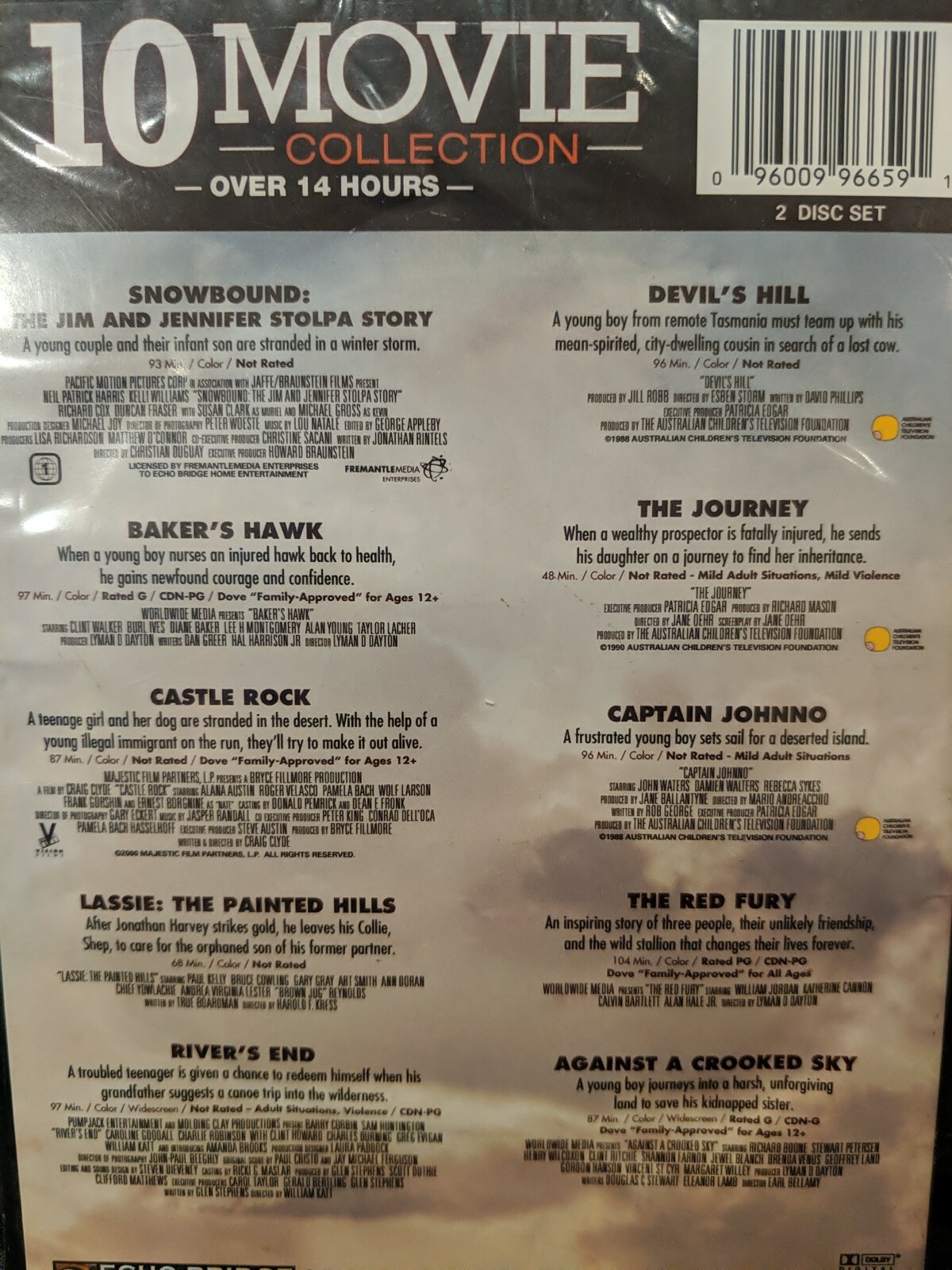 10 Movie Collection - The Red Fury, Lassie, Devils Hill, Snowbo,.. (DVD ...