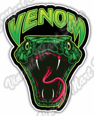 Angry Snake Head Back Off Venom Car Bumper Window Vinyl Sticker Decal 4 ...