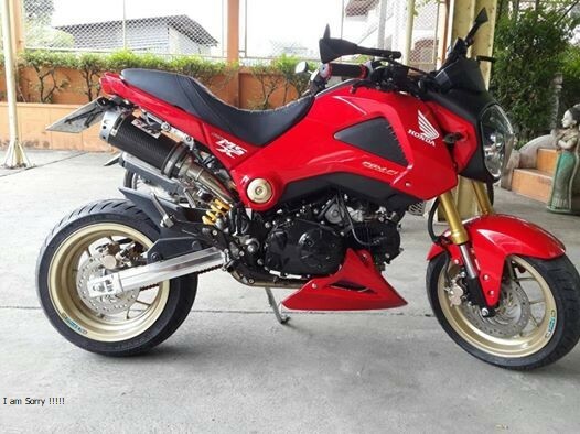 RIMS ALUMINIUM WHEELS CASTER ROLLER GOLD FIT HONDA GROM MSX 125 MSX SF ...