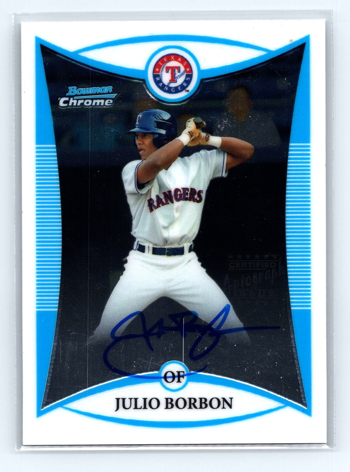 2008 Bowman #BCP122 Julio Borbon Autograph Auto Texas Rangers Card | eBay