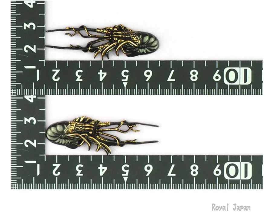 Japanese sword ornament Menuki samurai shrimp Brass B0803 | eBay