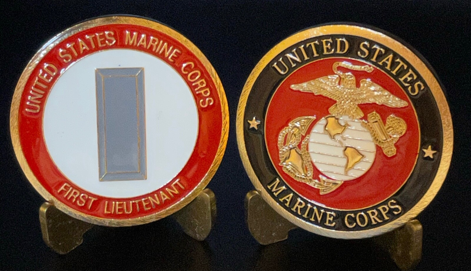US MARINE CORPS FIRST LIEUTENANT RANK CHALLENGE COIN MILITARY ...