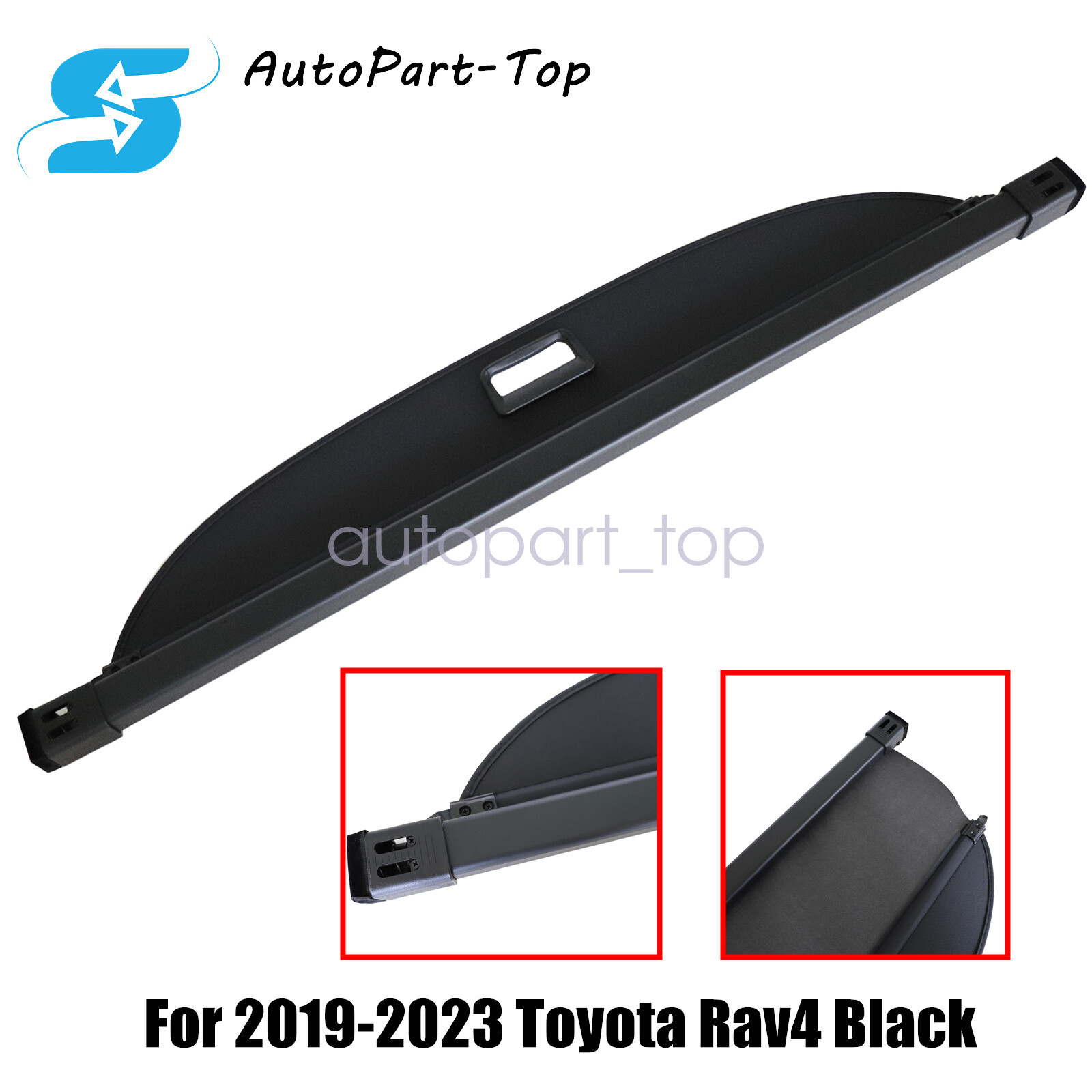For 2019-2023 Toyota Rav4 XLE Rear Trunk Cargo Shade Cover Black 64910 ...