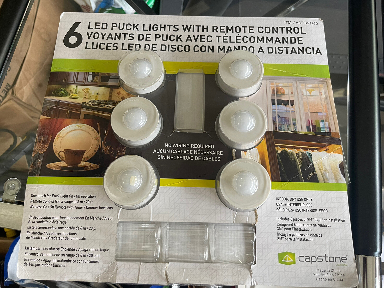Capstone Led Puck Lights 6 Pack With Remote Control | Shelly Lighting