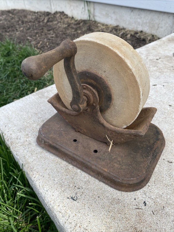 Antique Grinding Wheel Hand Crank | eBay