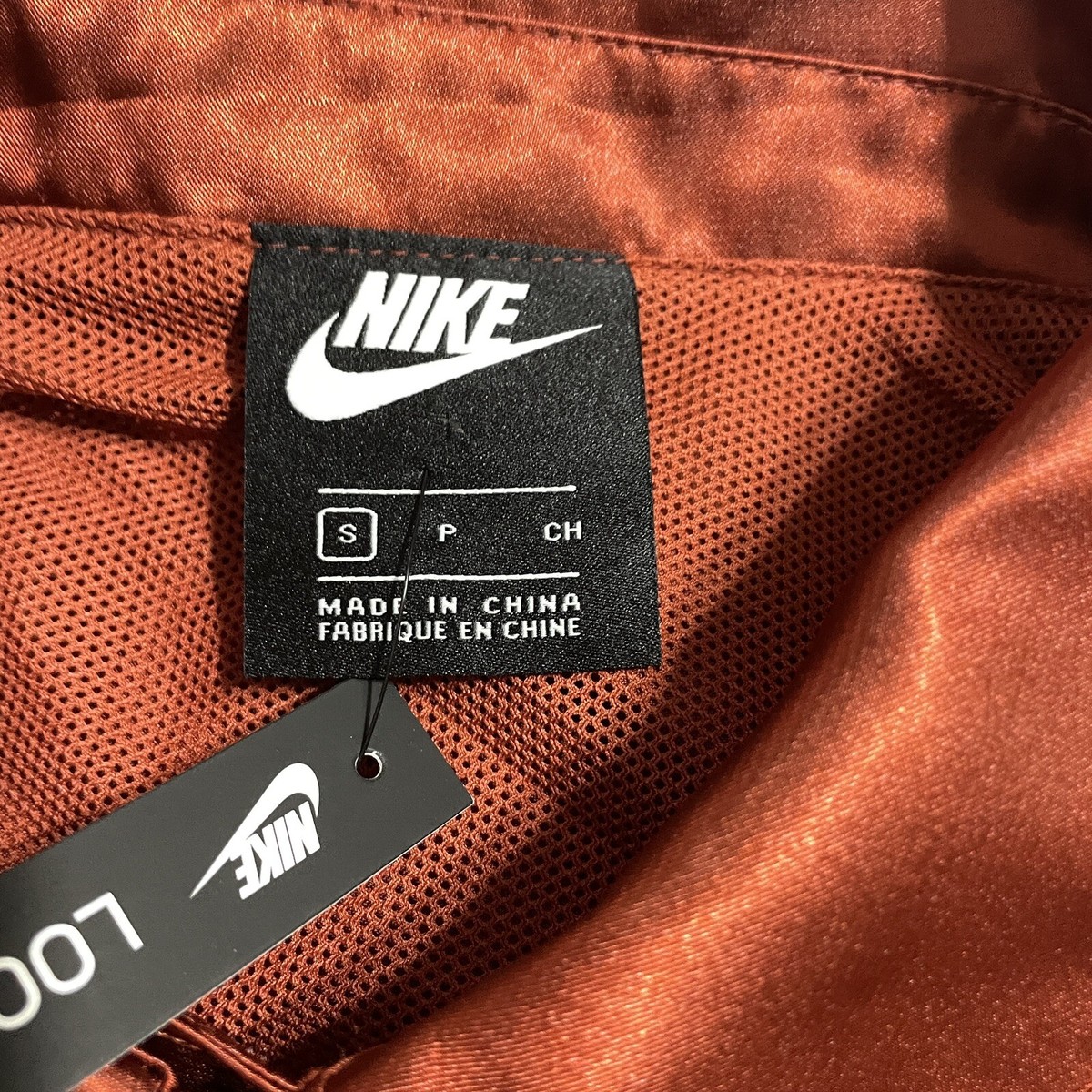 NIKE Womens SATIN FEMME Jacket CU5351-895 Firewood Orange Sz NIKE Womens SATIN FEMME Jacket CU5351-895 Firewood Orange Sz