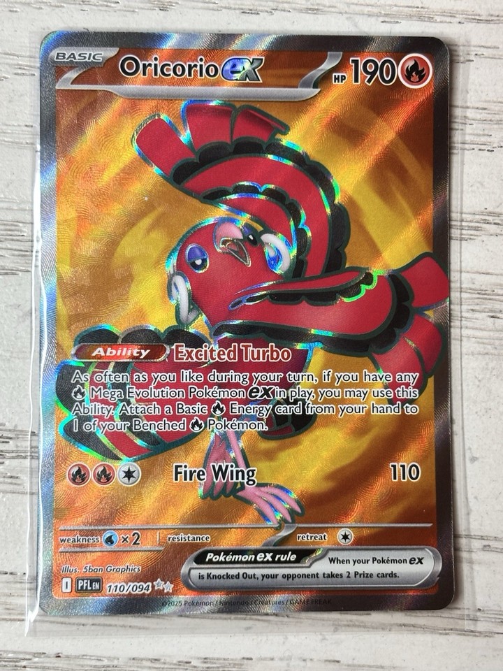 Oricorio ex 110/094 - Full Art Ultra Rare Phantasmal Flames - Pokemon ...