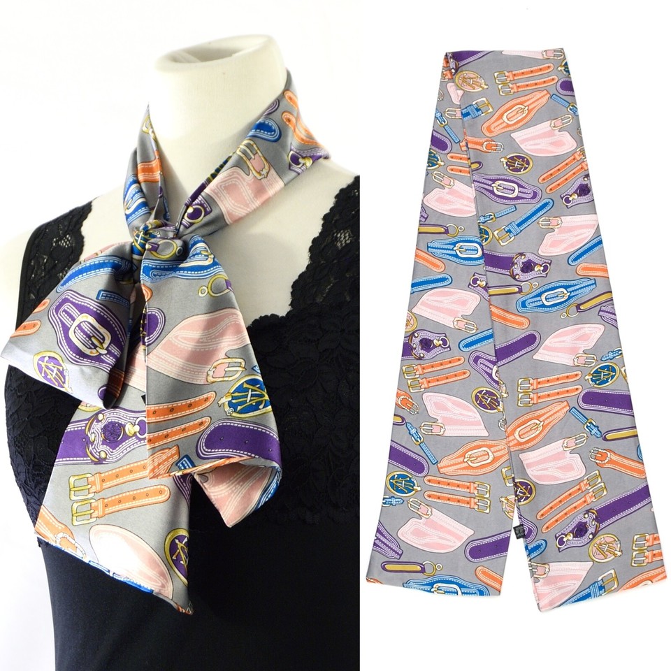 Fashion Satin Long Narrow Scarf | eBay