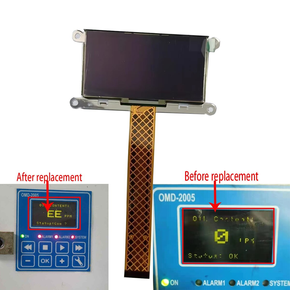 lcd oled display screen For DECKMA OMD-2005 Bilge Alarm Monitor Oil ...