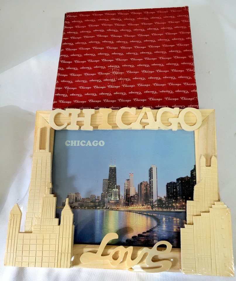 Wooden Decorative Design Chicago picture frame- Collectible | eBay