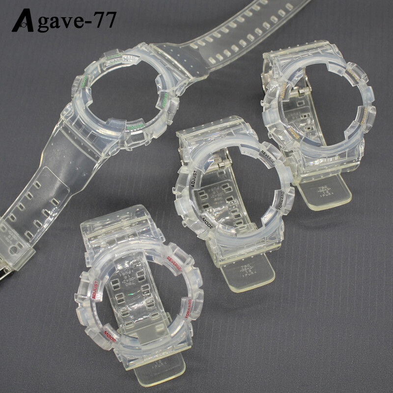 Transparent Waterproof Watch Band +Case Cover For Casio G-Shock GA-100 ...