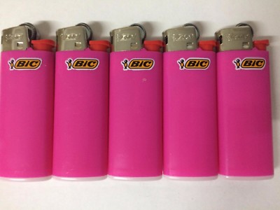 6 ORIGINAL mini bic lighter pink color - NEW | eBay