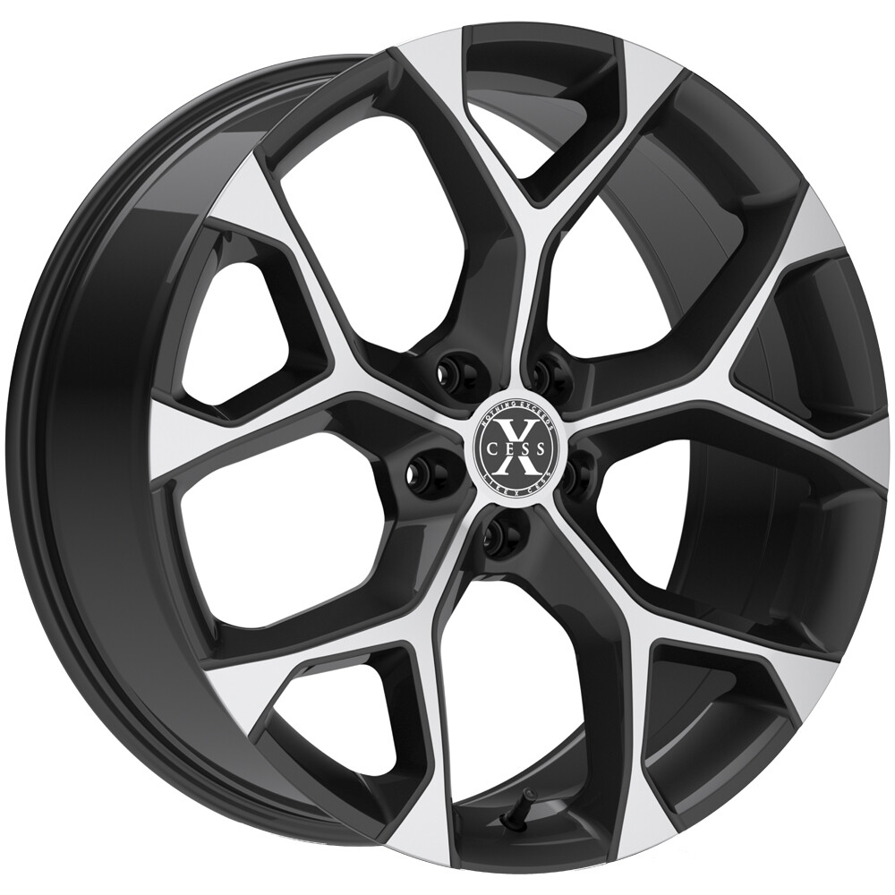 (Set of 4) Xcess X05 18x8.5 5x120 +35mm Black/Machined Wheels Rims 18 ...