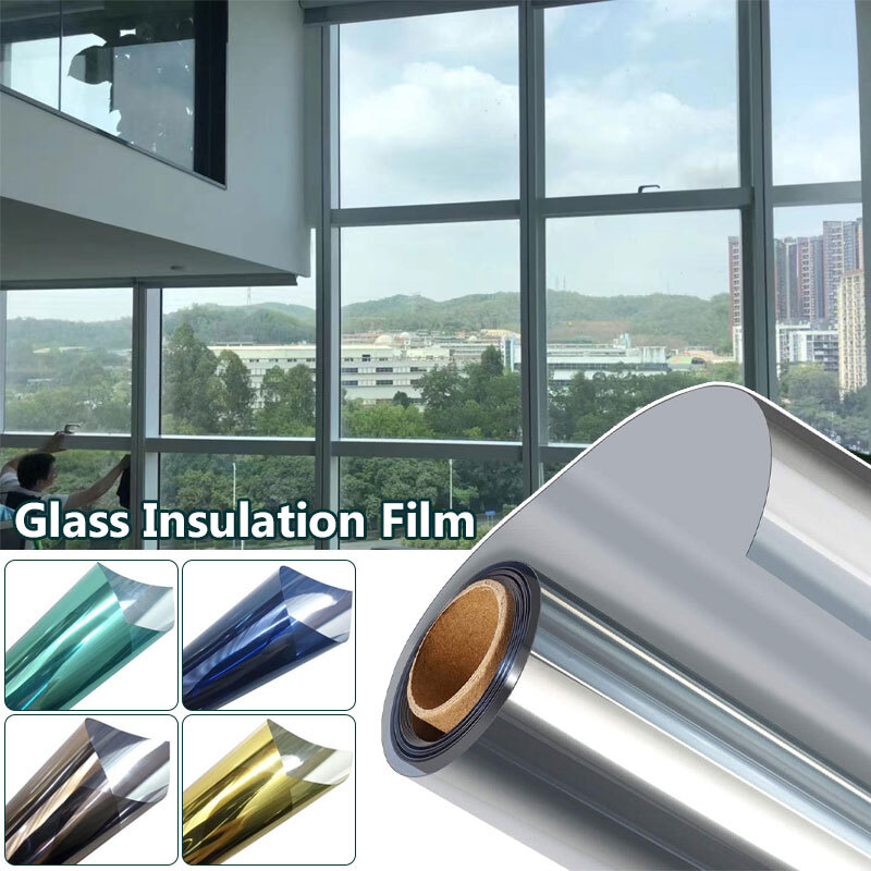 One Way Mirror Window Film Heat UV Reflective Sun Shade Tint Foil Glass ...